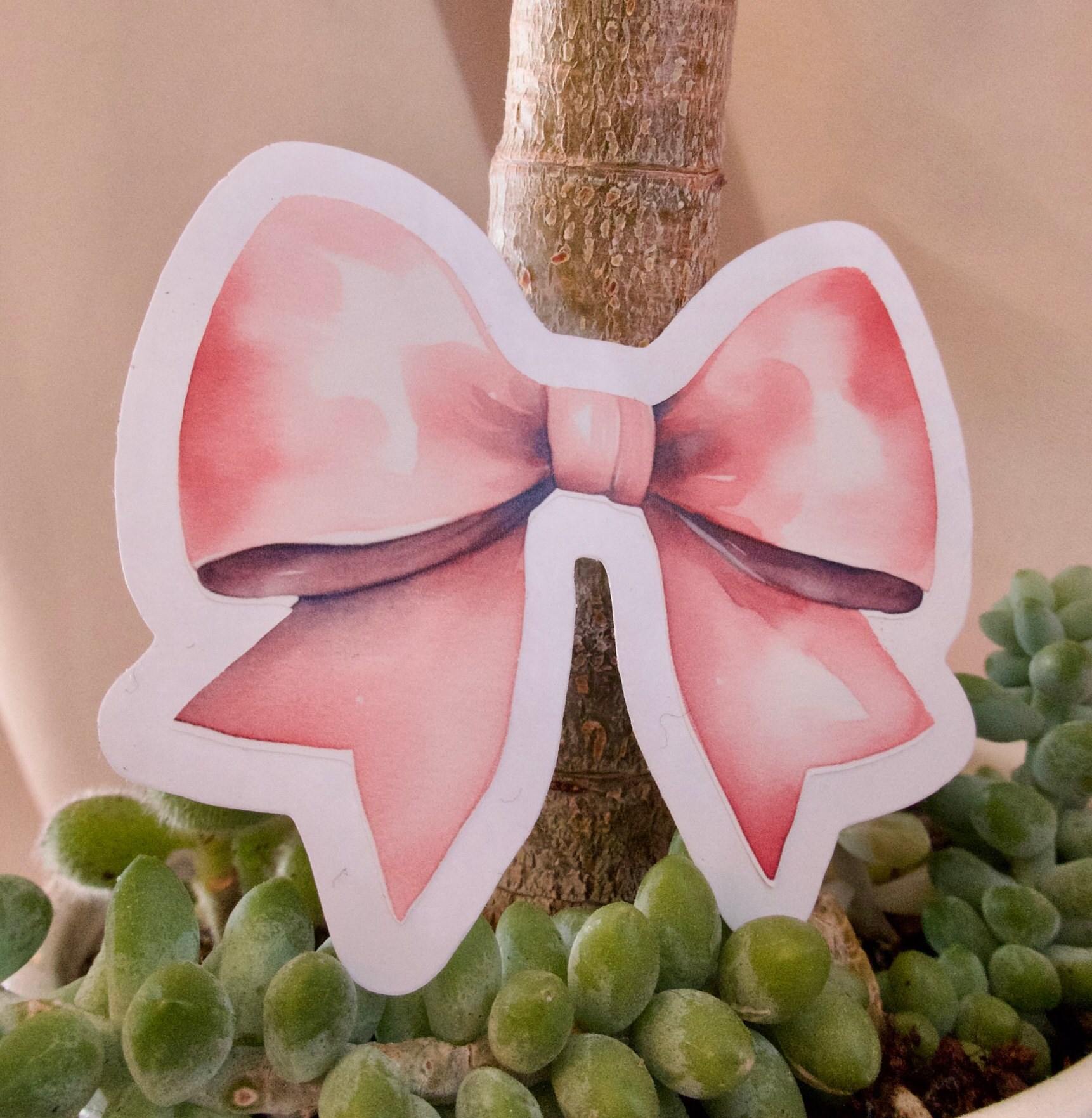 Pink Bow Sticker Water Color Helmet Sticker Girly Girl Gift Water ...