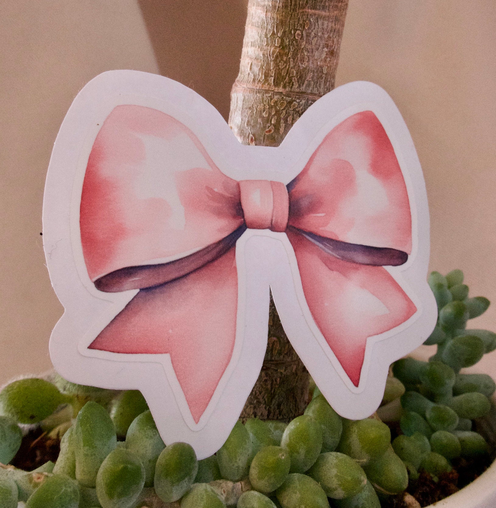 Pink Bow Sticker Water Color Helmet Sticker Girly Girl Gift Water ...