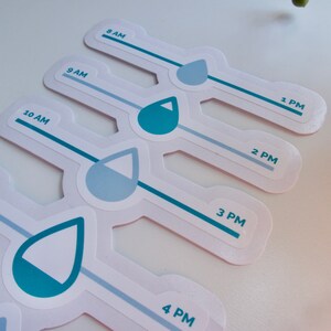 Water Bottle Tracker Sticker | Easy Peel Glossy | 10 Hour H20 Tracker ...