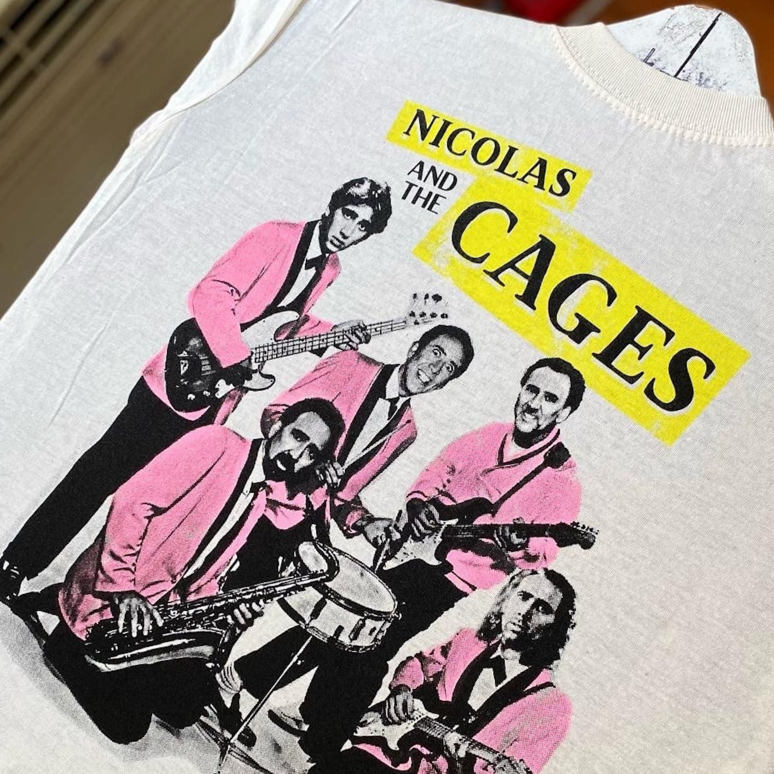 Nicolas Cage Band Shirt the original Gnuyorker Design Hand - Etsy