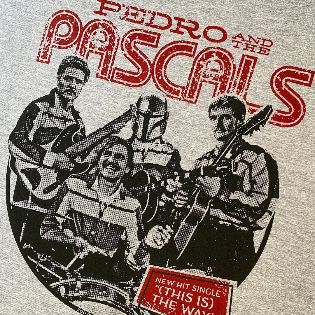 Pedro Pascal Retro Band T-shirt, Hand Printed Original Design - Etsy