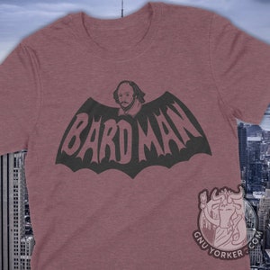 Bardman - Funny Shakespeare Shirt (hand Printed // Hand Drawn ...
