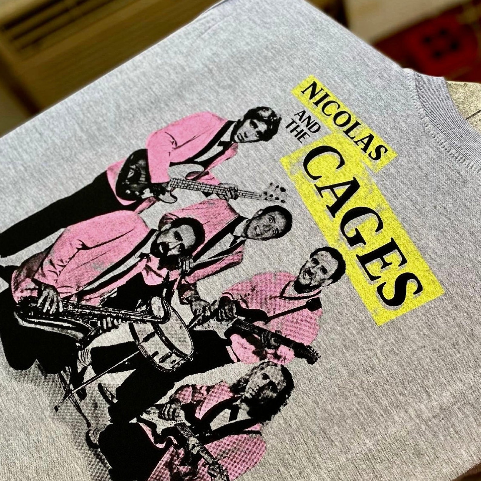 Nicolas Cage Band Shirt the original Gnuyorker Design Hand - Etsy