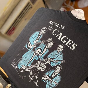 Nicolas Cage Band Shirt (ORIGINAL Black Shirt / Face off Edition, Hand ...