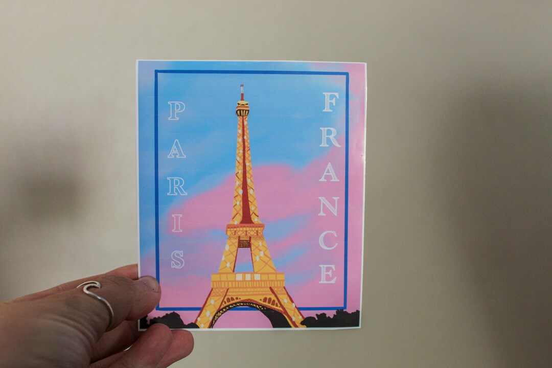 Paris France Sticker - Etsy