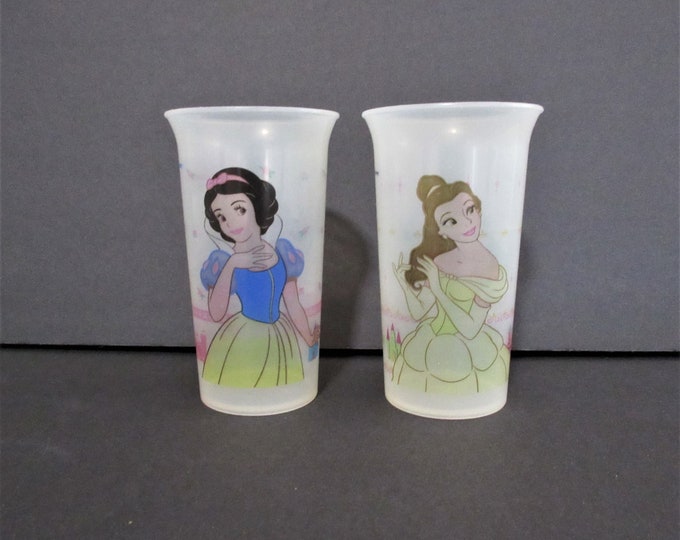 Tupperware Disney Princesses Child's Cup Snow White and Belle 10.5 Oz ...