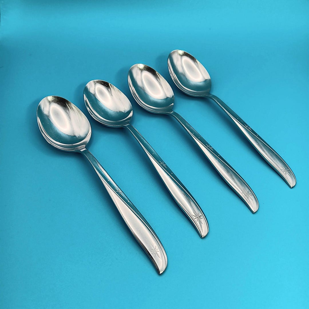 Oneida Community TWIN STAR Place Oval Soup Spoons Stainless Steel ...