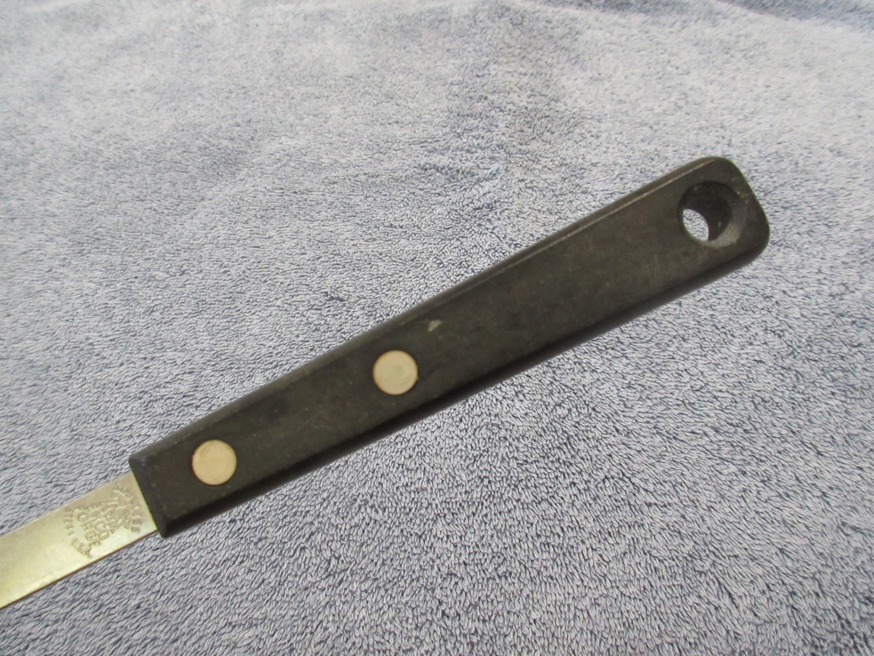 EKCO FORGE Soup Ladle 11 Stainless Steel Made in USA Black Riveted ...