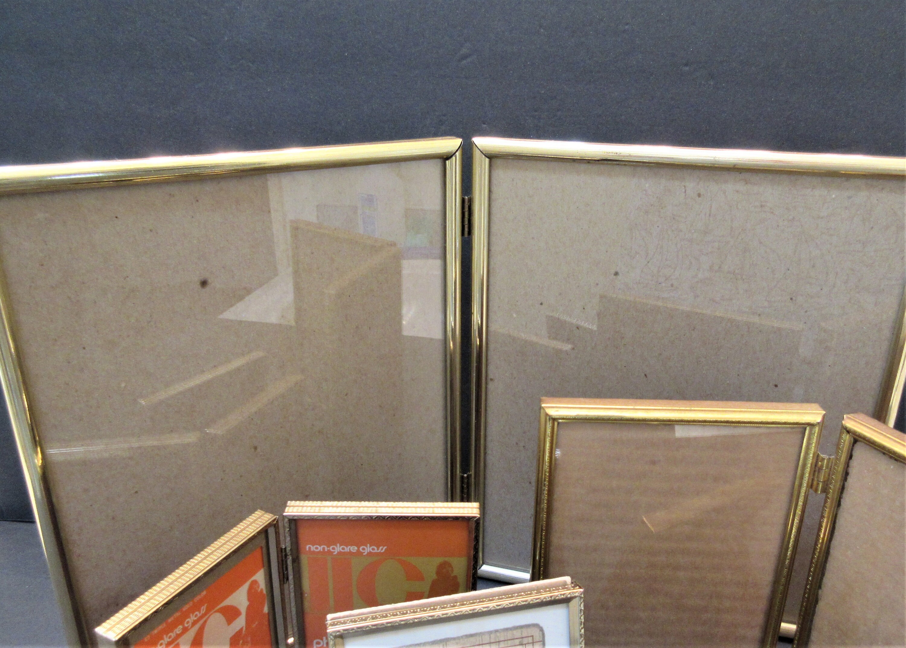 Gold Tone Mid-century Picture Frames Lot MCM 2 Easel Back 3 - Etsy