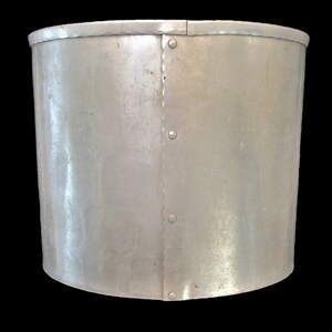 Arthur Armour World Map Waste Basket Trash Can Hand Wrought Hammered ...