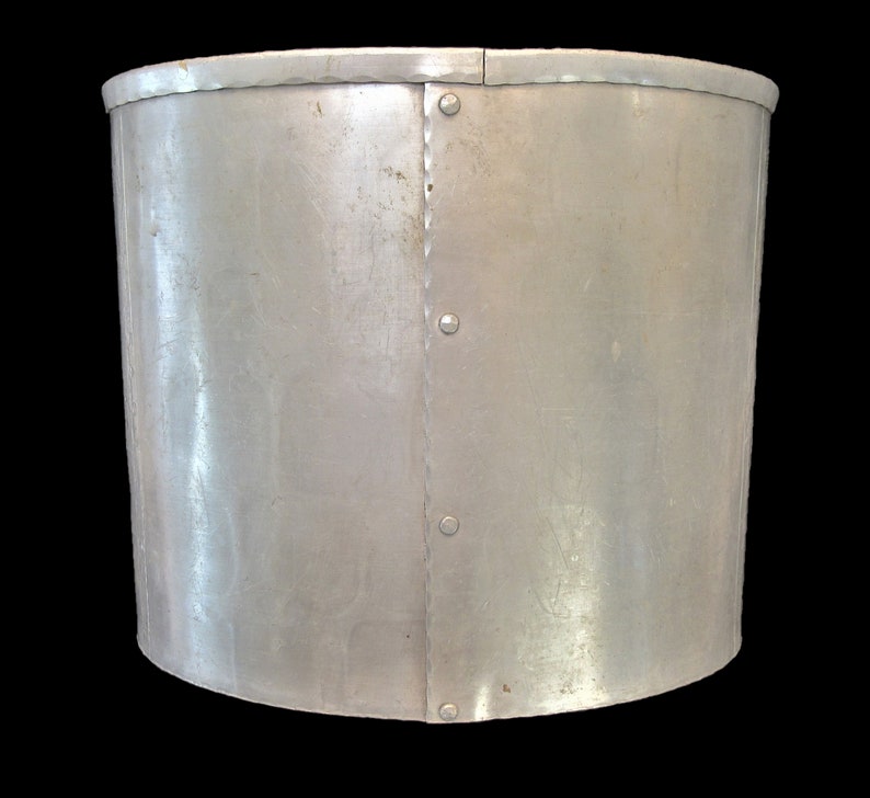 Arthur Armour World Map Waste Basket Trash Can Hand Wrought Hammered ...