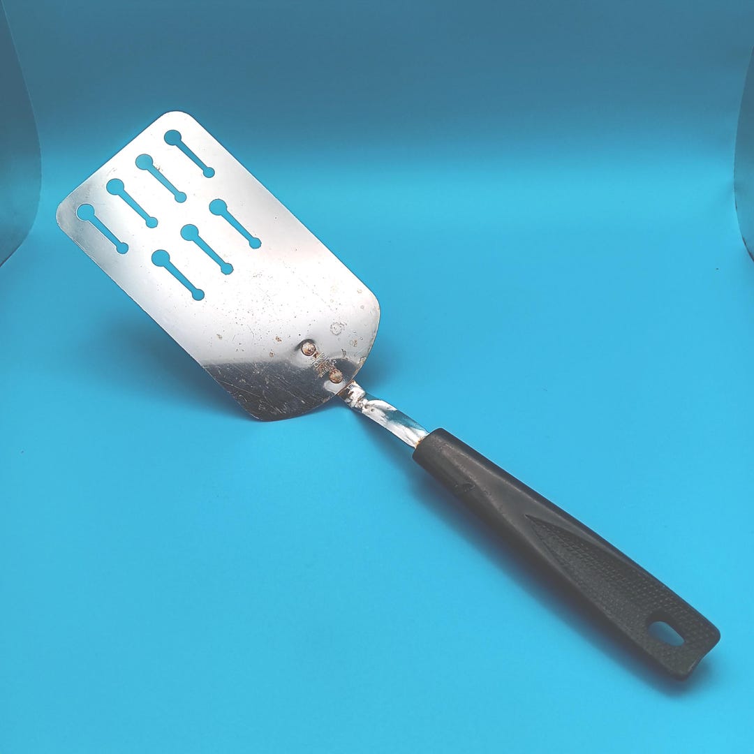 Vintage EKCO Stainless Steel Spatula Turner Flipper Slotted Keyhole 11. ...