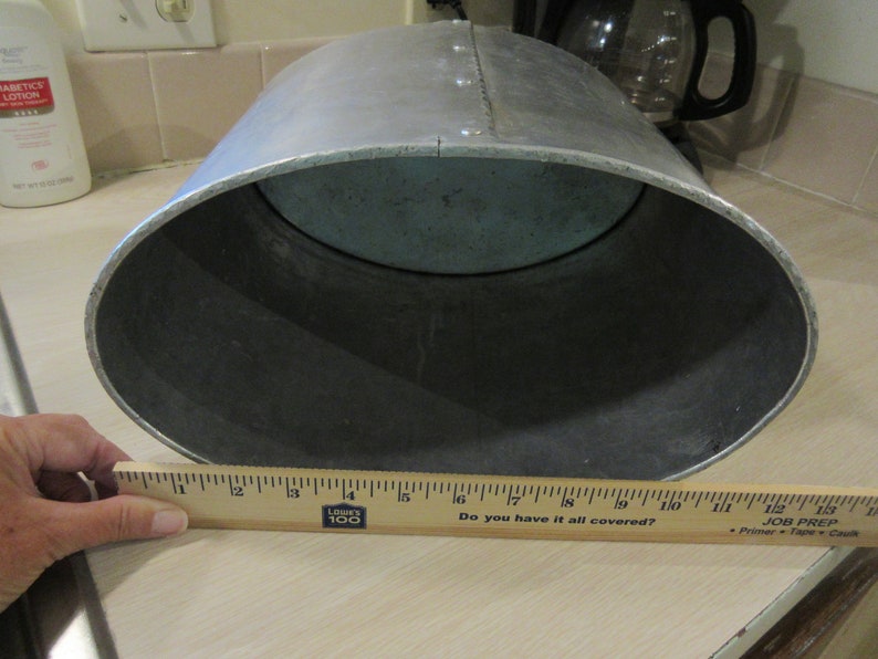 Arthur Armour World Map Waste Basket Trash Can Hand Wrought Hammered ...