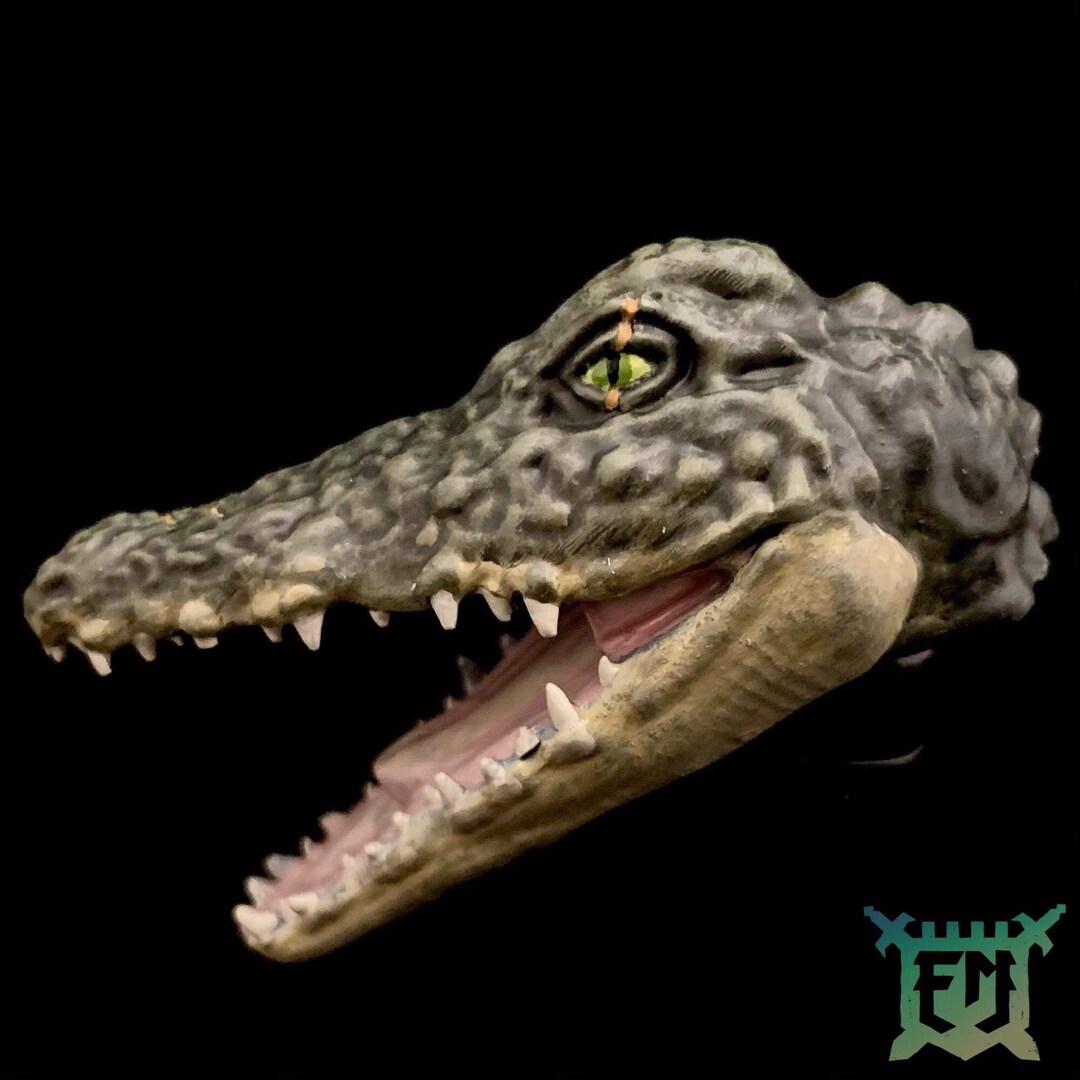 Croc Scarred Open Mouth Head Unpainted - Etsy