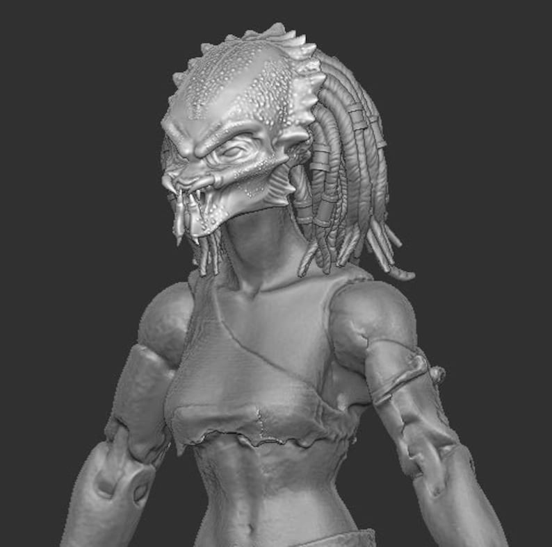 Female Predator Head Closed Mouth - Etsy