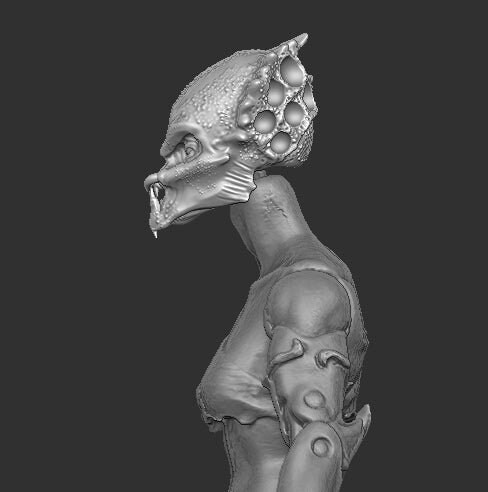 Female Predator Head Closed Mouth - Etsy