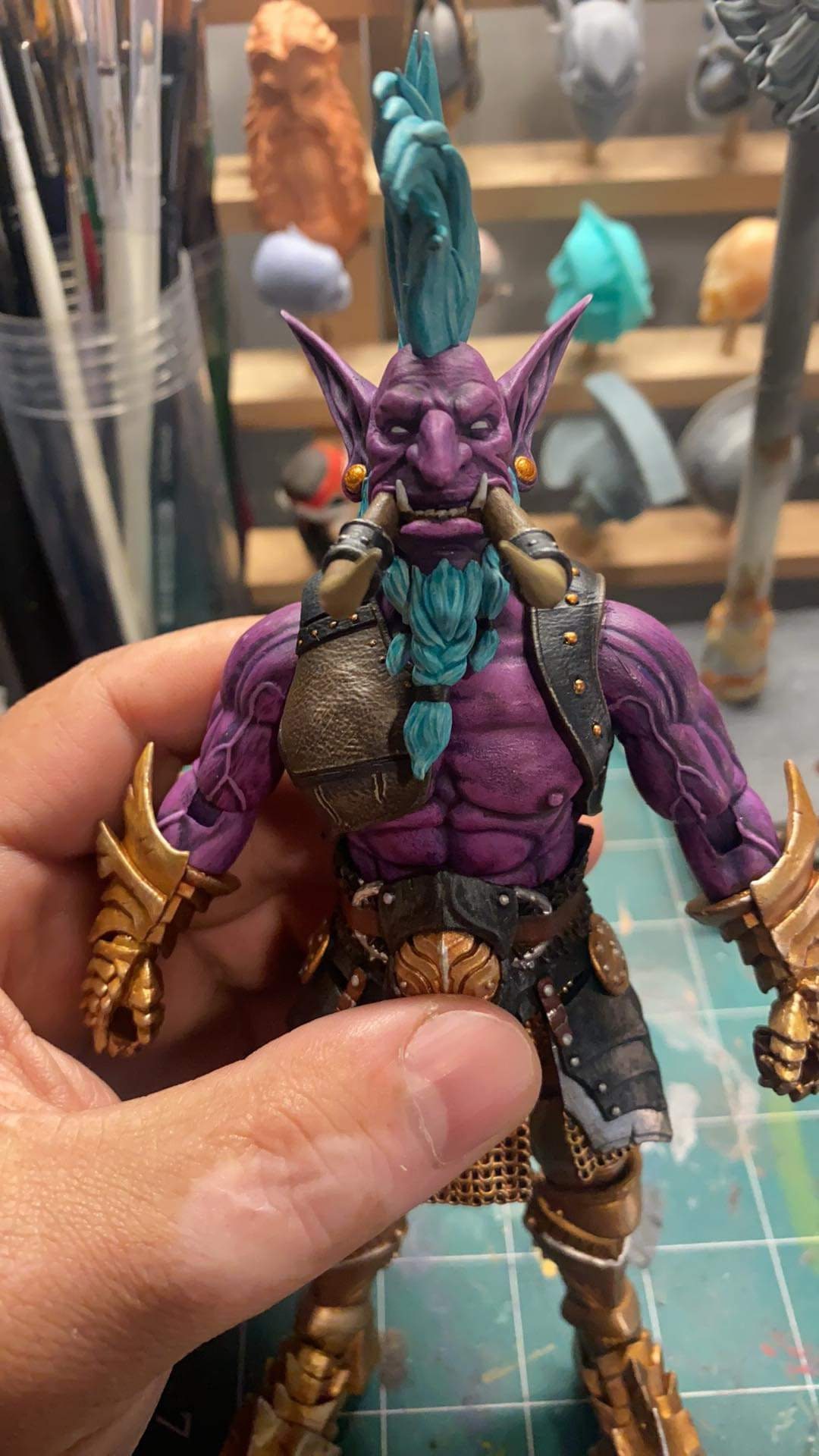 Mohawk Troll Head Unpainted - Etsy