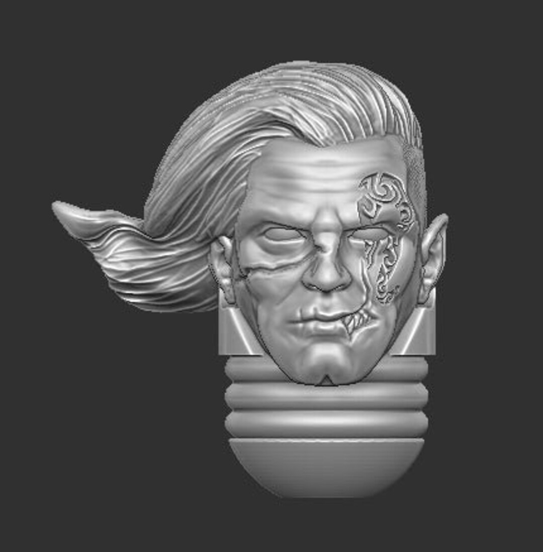 Shark Face Space Marine Head - Etsy