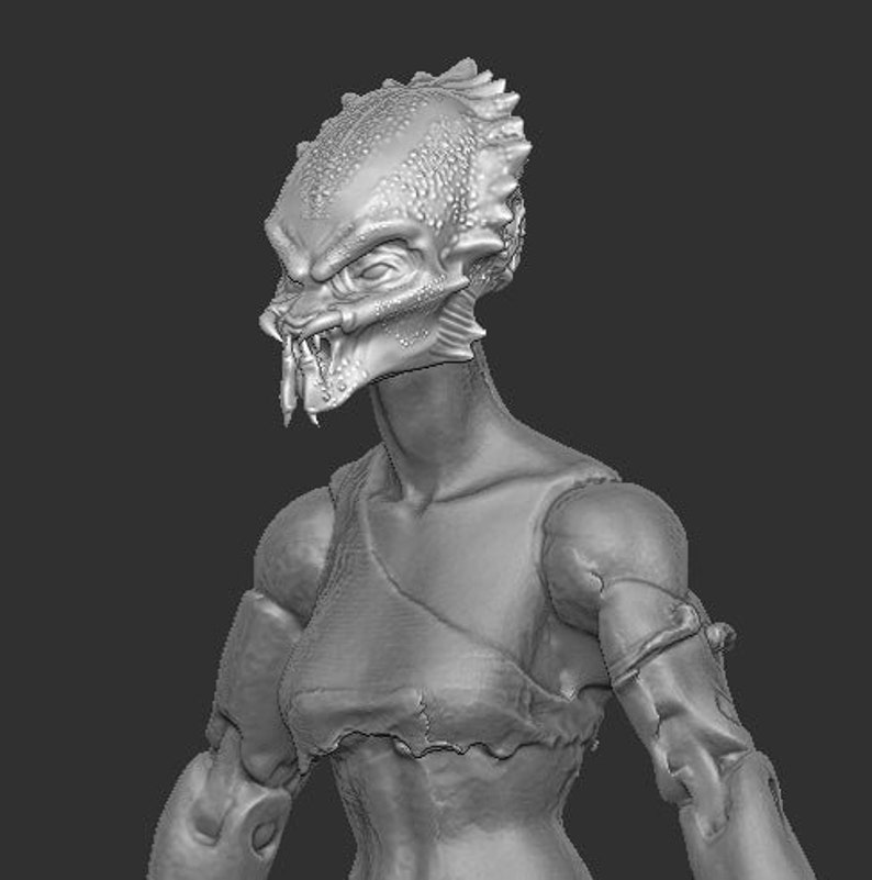 Female Predator Head Closed Mouth - Etsy