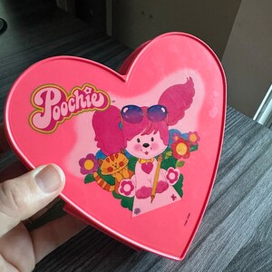 80s Vintage Mattel 1982 Poochie Pink Plastic Heart-shapped Box Case - Etsy