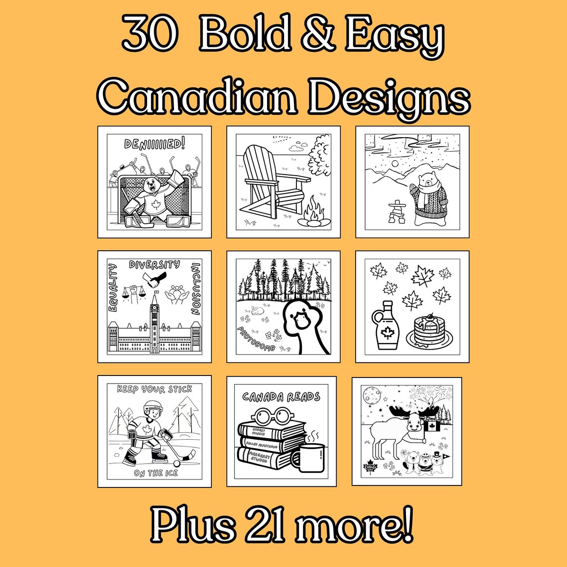 Canada Proud: 30 Colouring Pages for Adults, Teens & All Ages – Bold ...