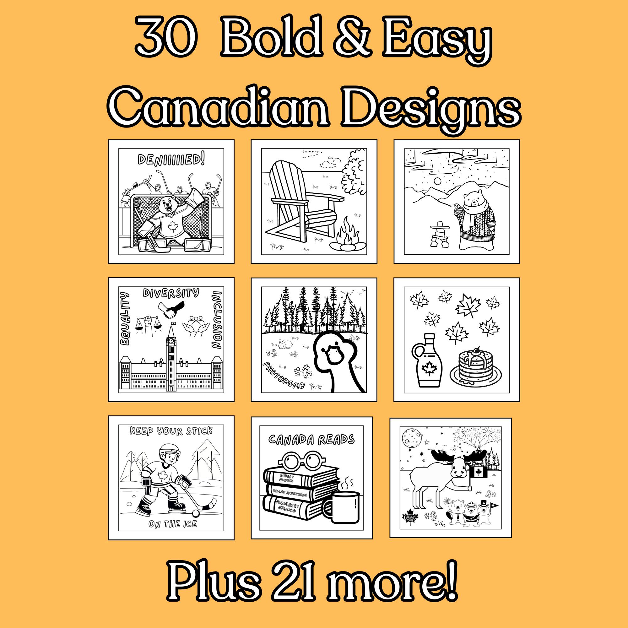 Canada Proud: 30 Colouring Pages for Adults, Teens & All Ages – Bold ...