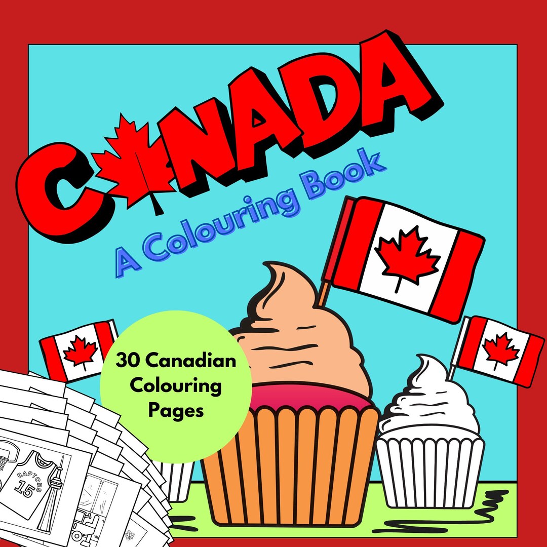 Canada Colouring Book: 30 Easy Canadian Designs (digital PDF) - Etsy