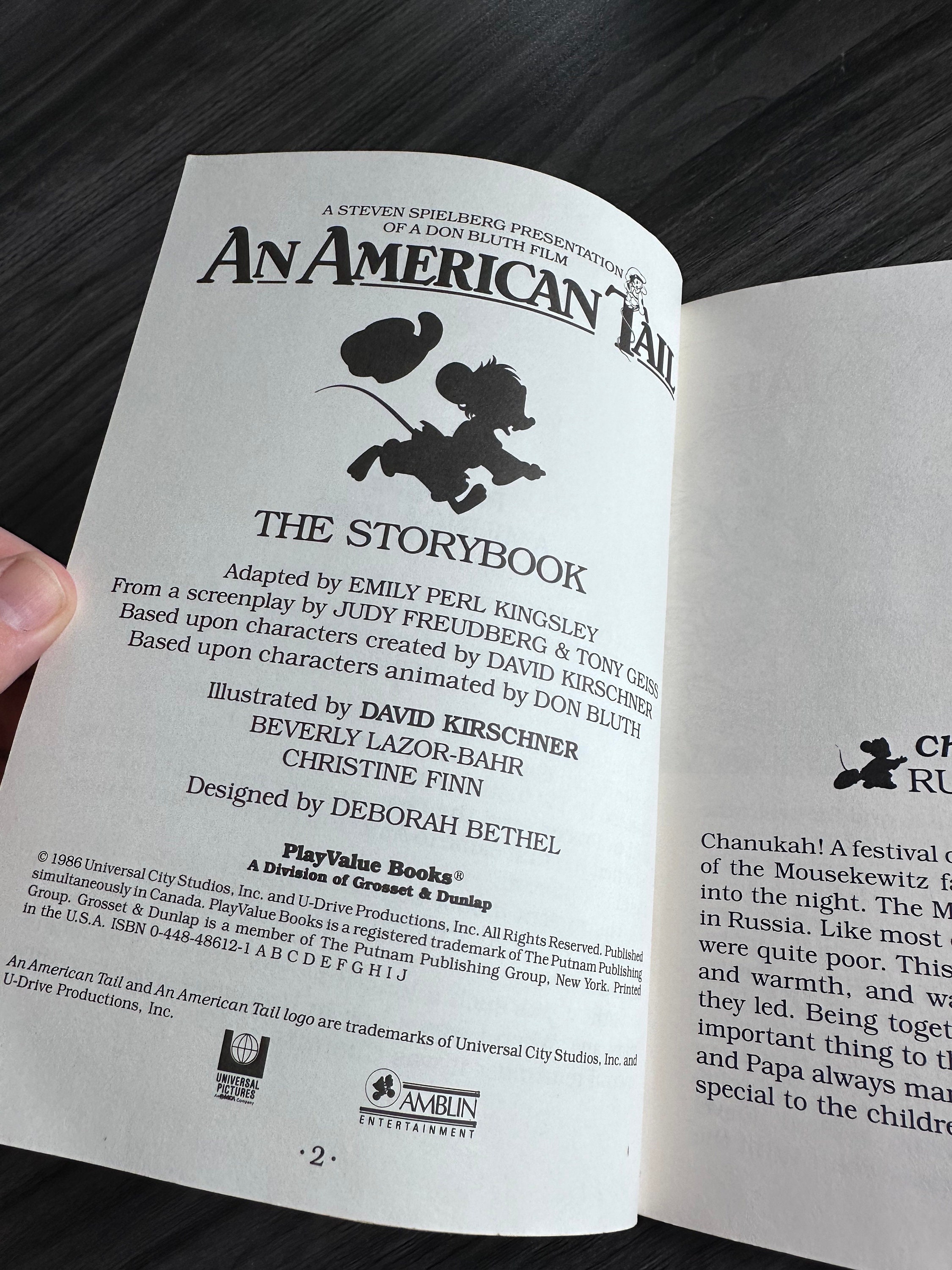 An American Tail Movie Novelization, Vintage Paperback - Etsy