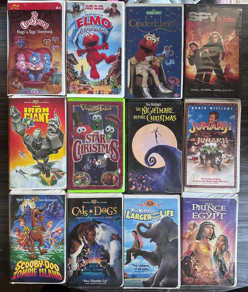 Family Movies in VHS Clamshell Cases With Original Artwork Select Your ...