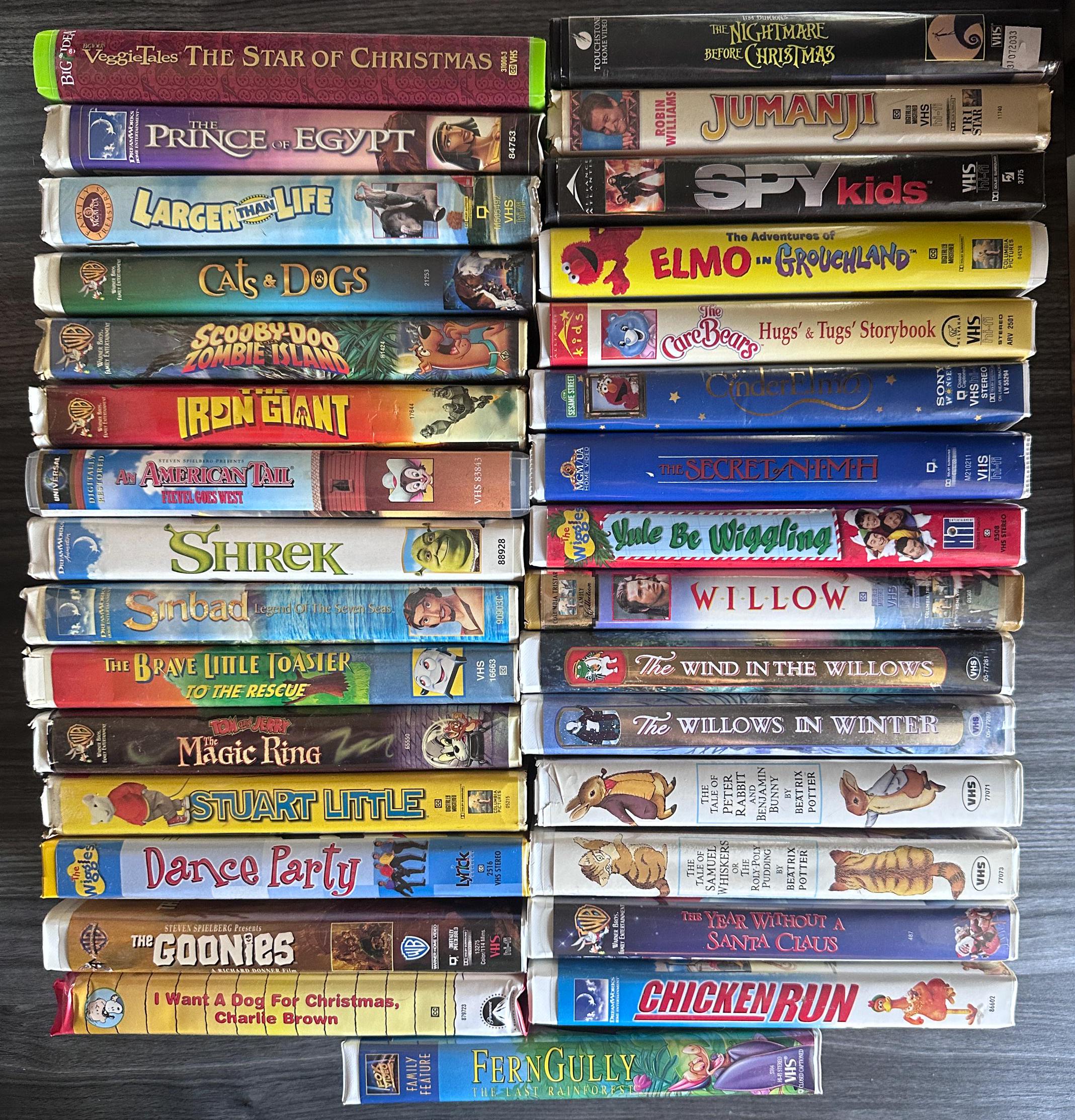 Family Movies in VHS Clamshell Cases With Original Artwork - Select ...