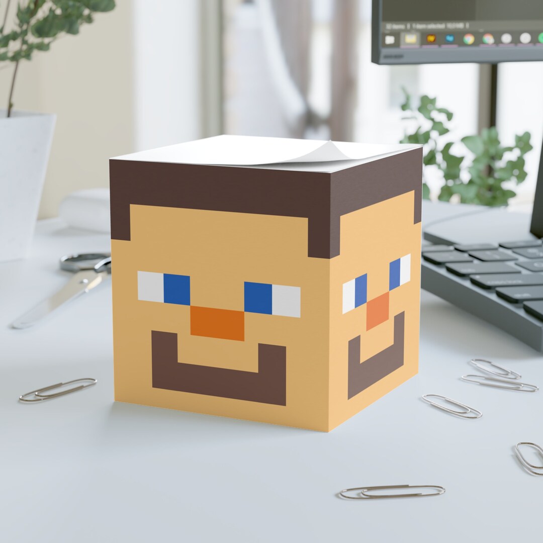 Mincraft Steve Sticky Note Cube - Etsy