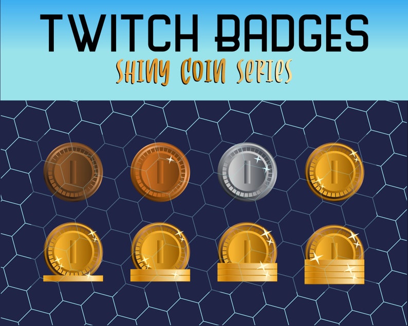 Twitch Sub Badges / Shiny Coin Series - Etsy
