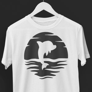 Sunset Dolphin Svg Files for Cricut, Summer Ocean Beach Vibes Svg for ...