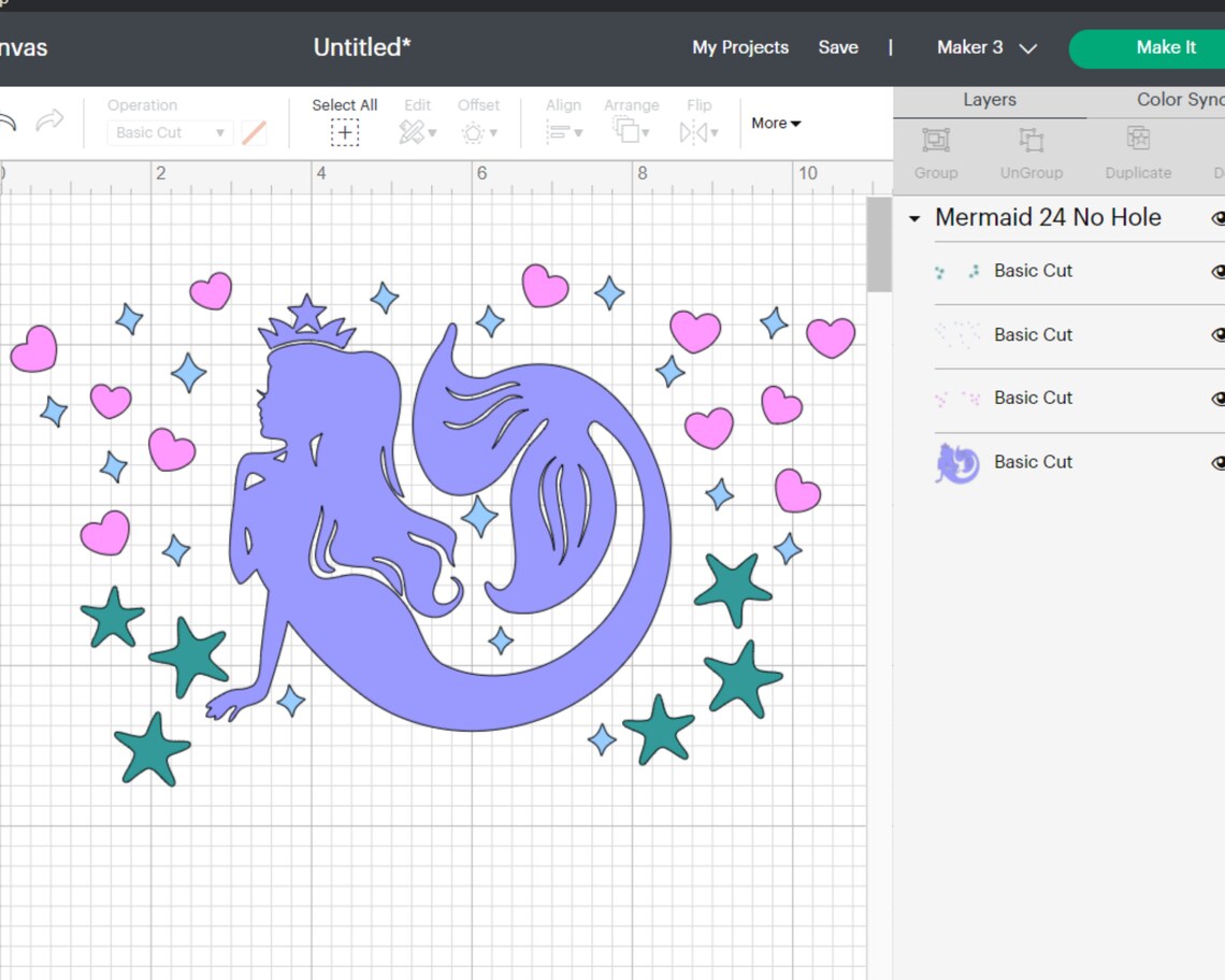 Mermaid Princess SVG Starbucks Cup Wrap Svg Summer 24oz Venti - Etsy