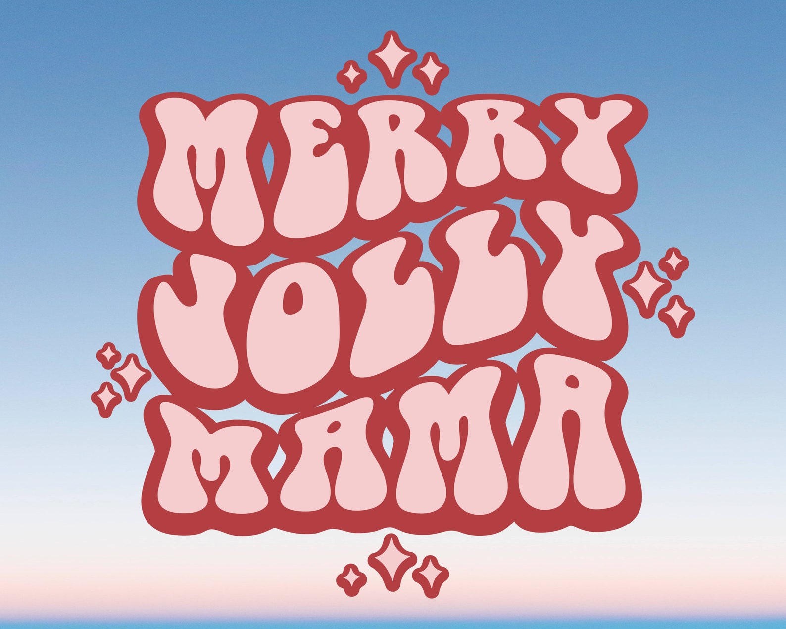 Merry Jolly Mama Svg Files for Cricut Retro Funny Mom - Etsy
