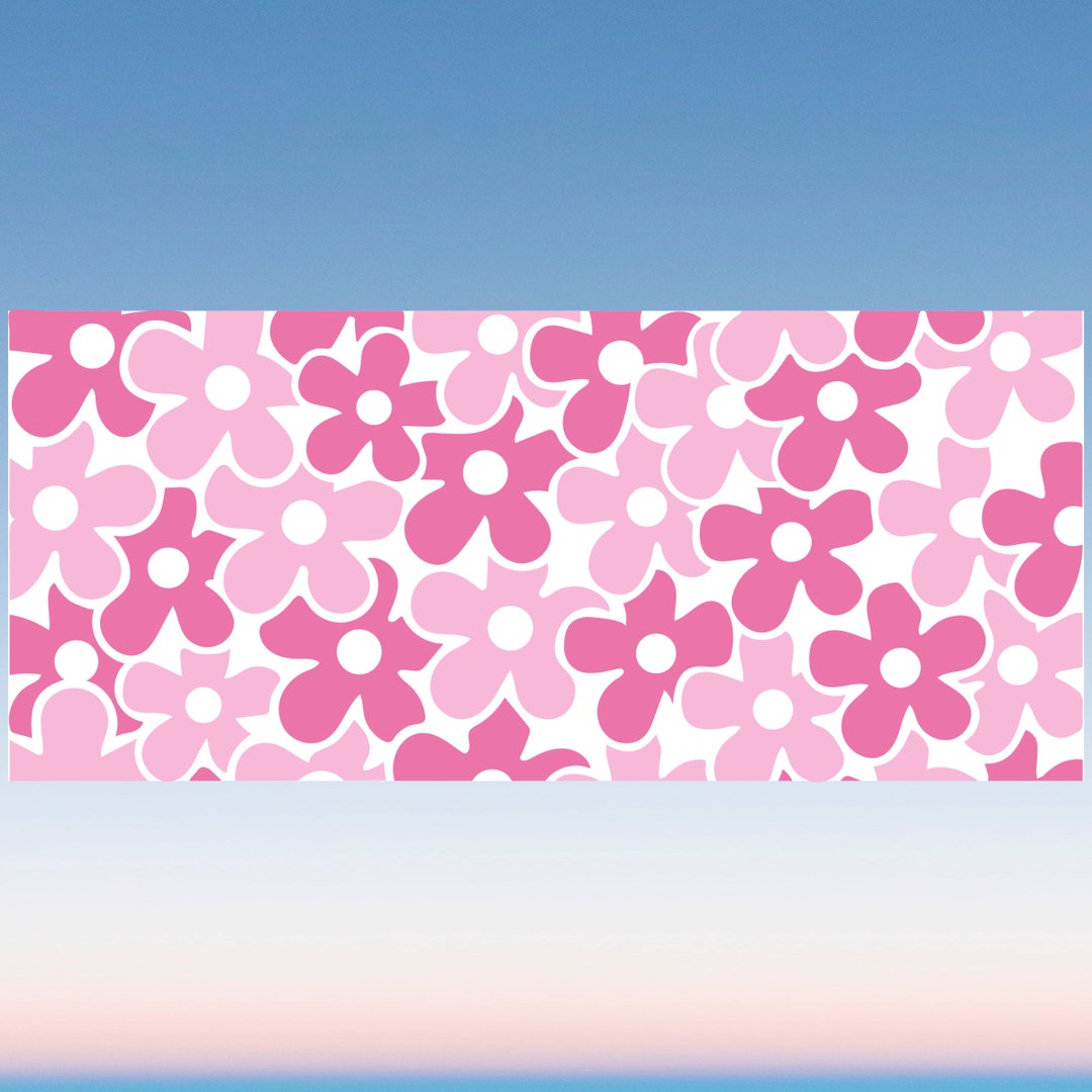 Pink Daisy Svg Libbey Glass Wrap Svg, Floral Mothers Day SVG Spring ...