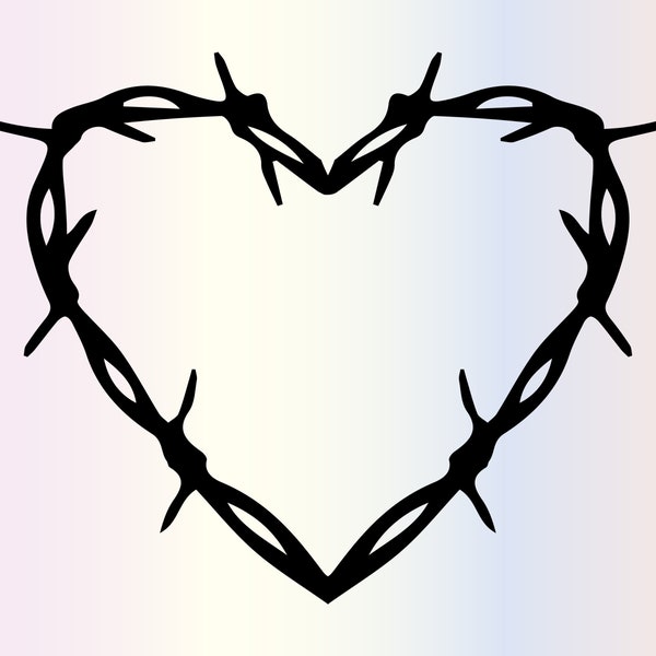 Goth Heart Svg - Etsy