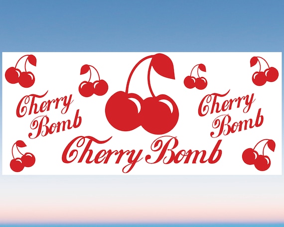 Cherry Bomb SVG Libbey Glass Wrap Svg Retro 70s Trendy 16oz - Etsy ...
