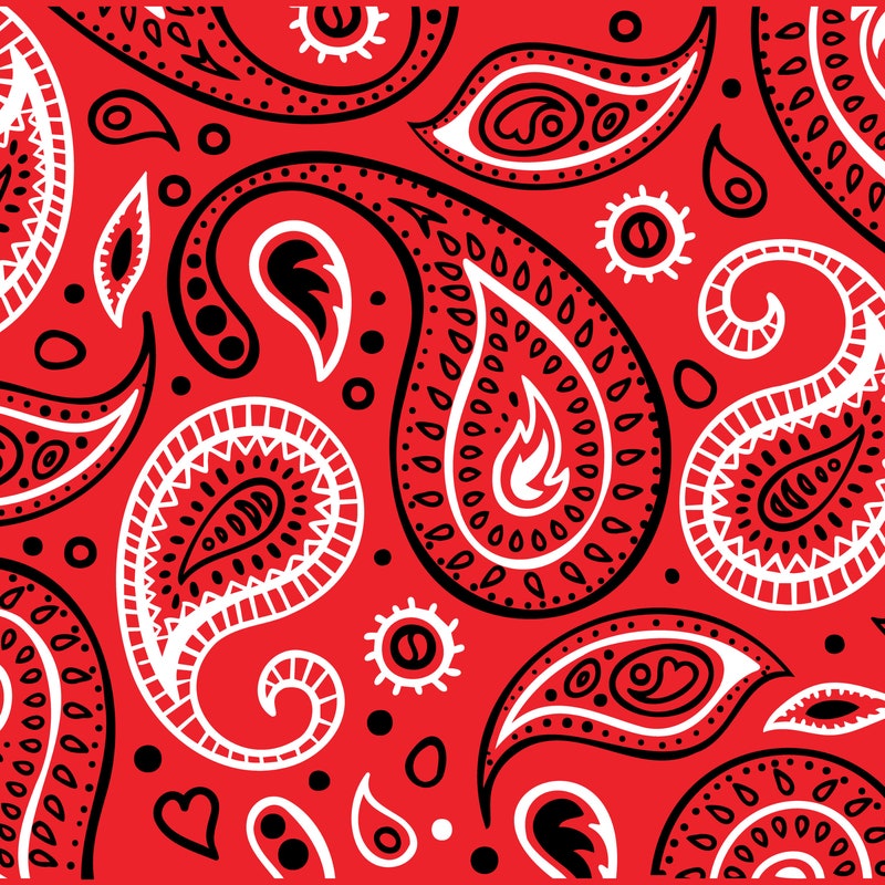 Red Bandana - Etsy