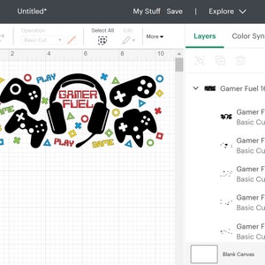 Gamer Fuel SVG Libbey Glass Wrap Svg, Video Game Controller 16oz Libby ...