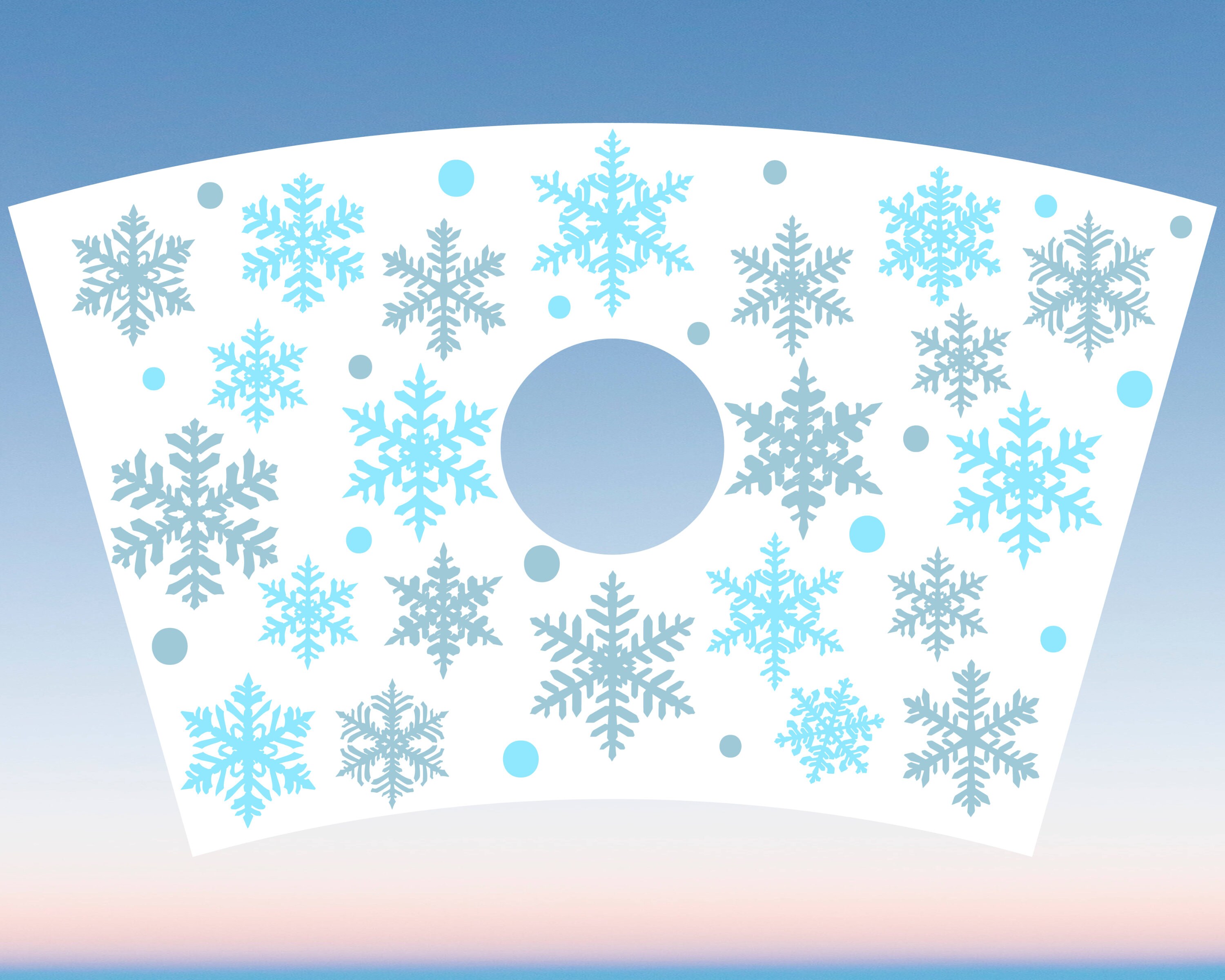 Snowflake Christmas Svg Starbucks Cup Wrap SVG Bundle Winter - Etsy