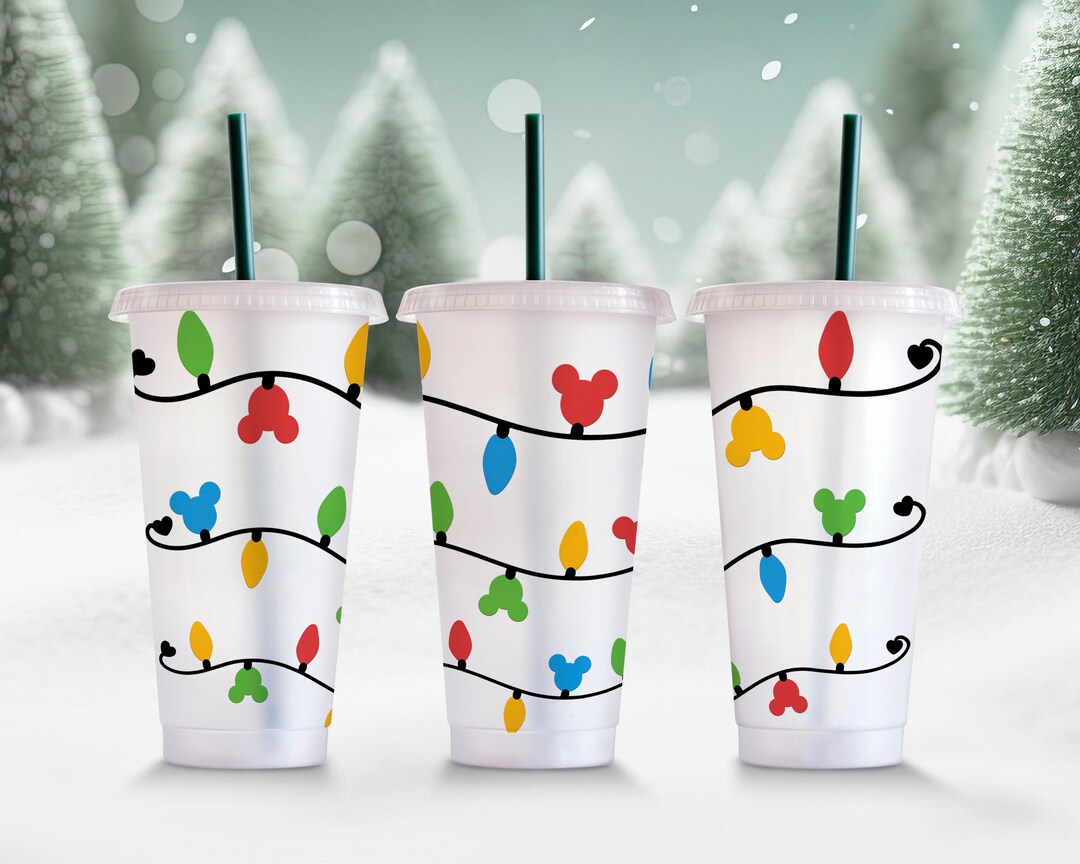 Christmas Lights Svg Starbucks Cup Wrap Svg, Winter Merry and Bright ...