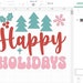 Happy Holidays Svg Files for Cricut Funny Retro Groovy Holly - Etsy