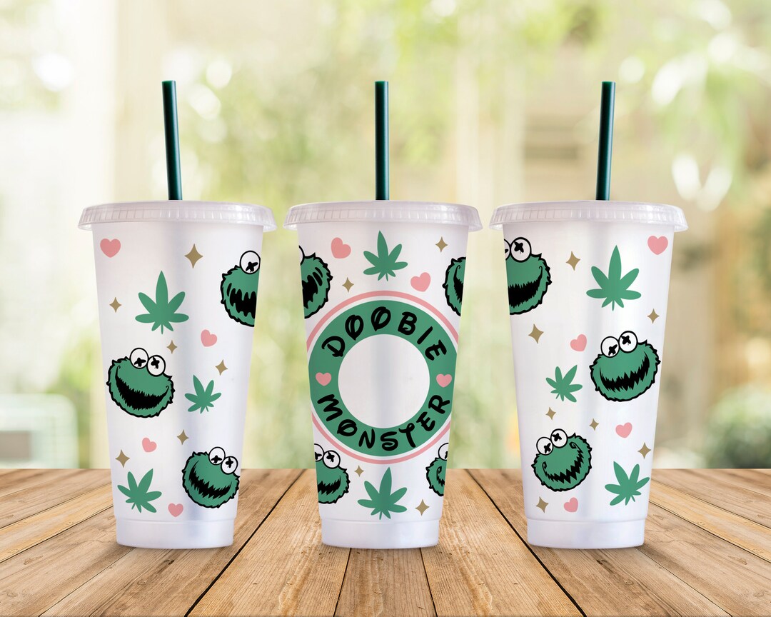 Funny Weed Stoner SVG Starbucks Cup Wrap Svg, Doobie Monster 420 24oz ...