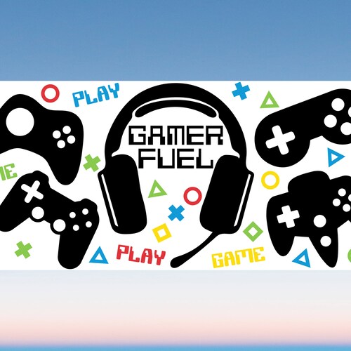 Gamer Fuel SVG Libbey Glass Wrap Svg Video Game Controller - Etsy