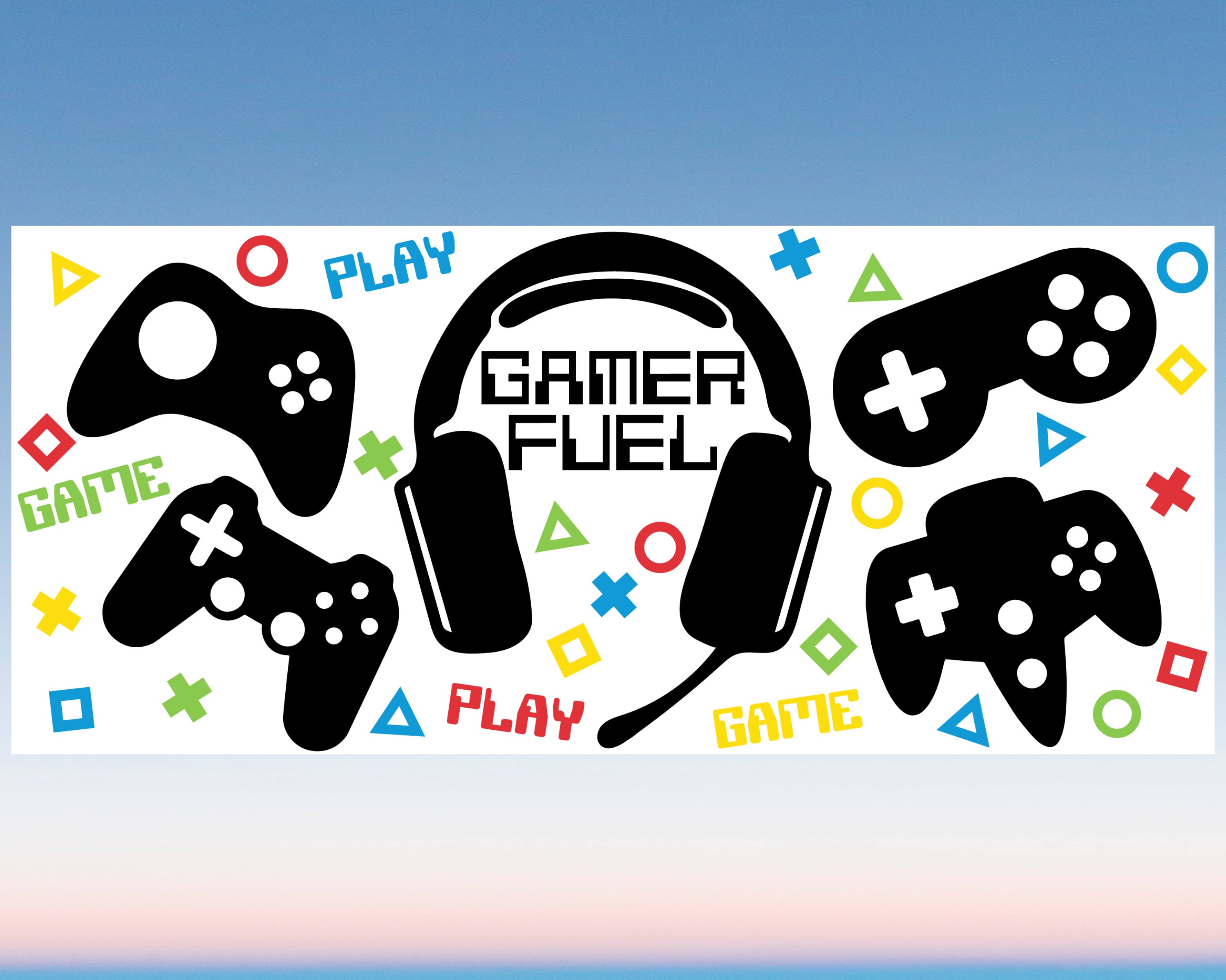 Gamer Fuel SVG Libbey Glass Wrap Svg Video Game Controller - Etsy UK
