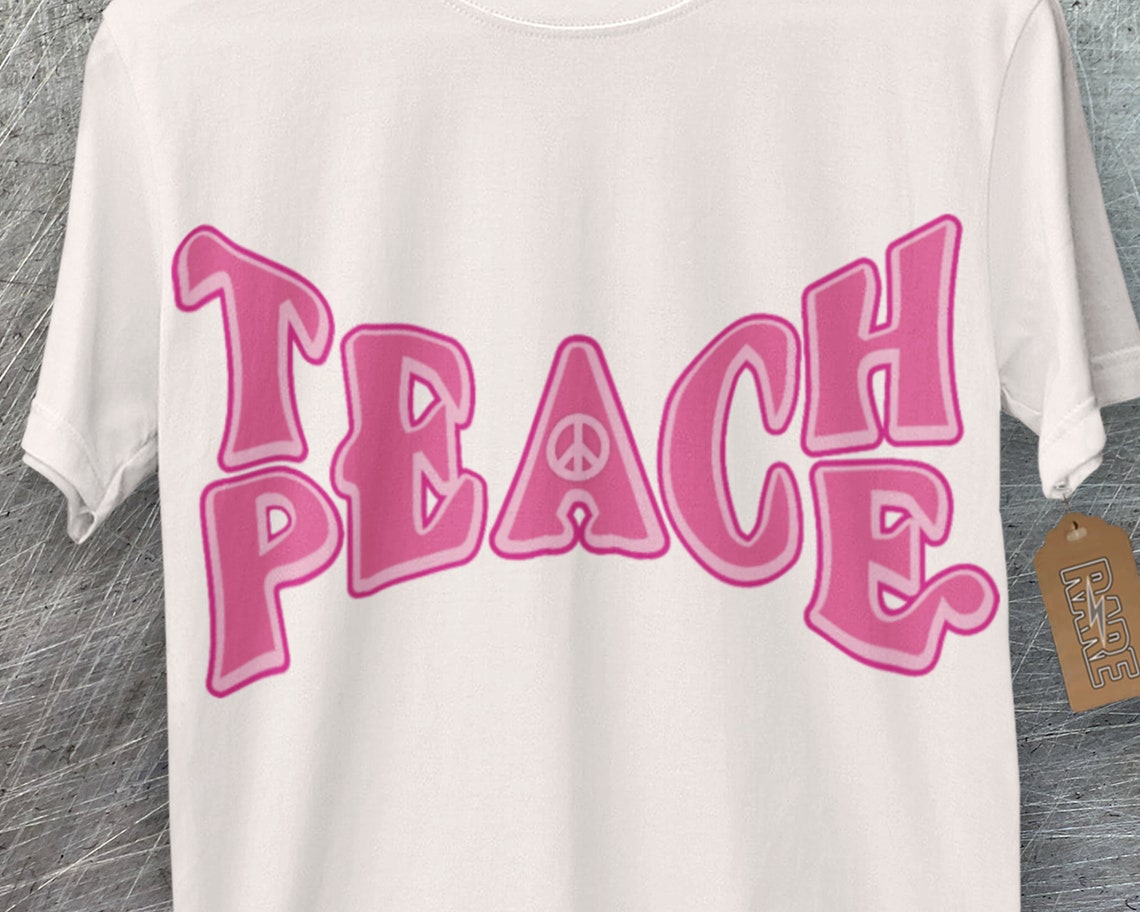 Teach Peace Svg Files for Cricut Trendy Boho Teacher Positive - Etsy