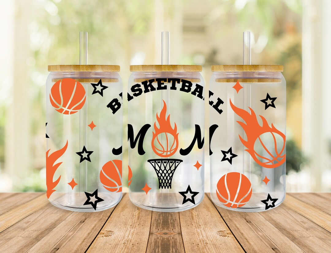 Basketball Mom SVG Libbey Glass Wrap Svg, Game Day Sports 16oz Libby ...