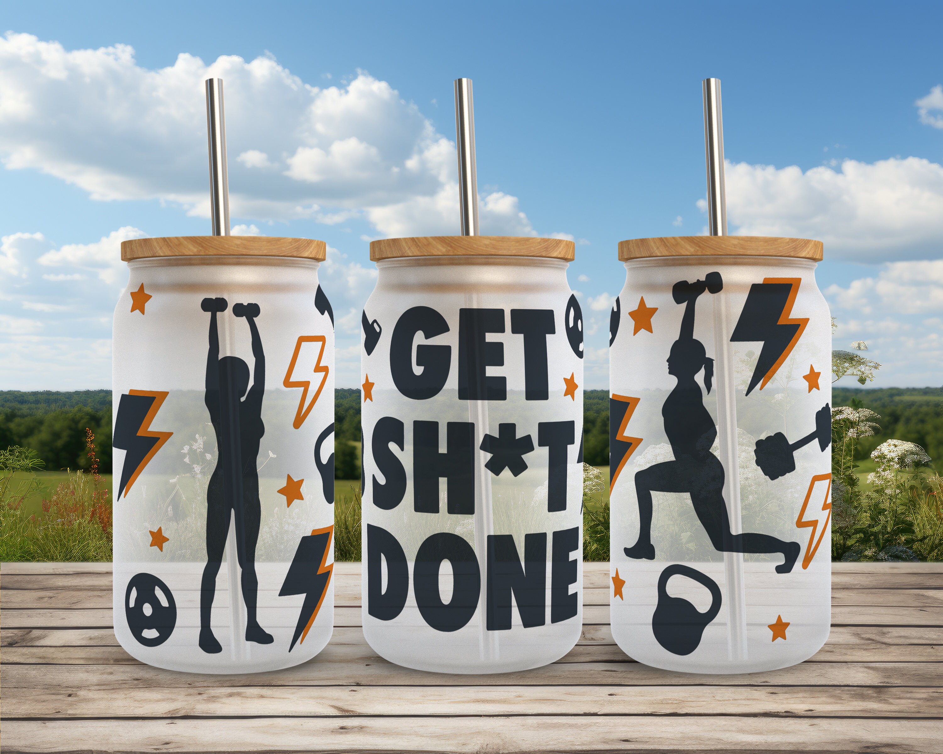Workout SVG Libbey Glass Wrap: Fitness Gym Design (digital Download) - Etsy