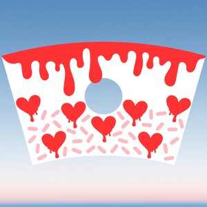 Heart Drip SVG Starbucks Cup Wrap Svg, Sprinkles Valentines Day 24oz ...